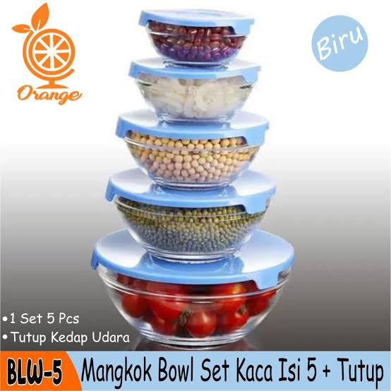 Jual Mangkok Kaca Bowl Glass Kimglass 5 susun dan 3 susun | Shopee ...