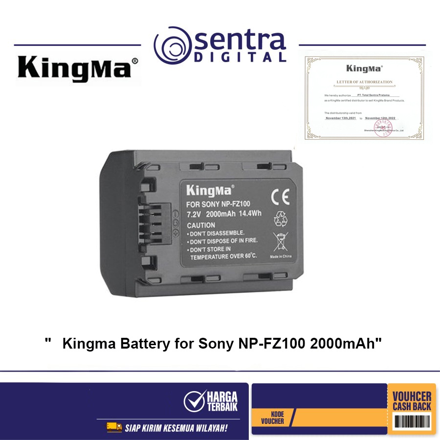 Jual Kingma Battery for Sony NP-FZ100 2000mAh | Shopee Indonesia