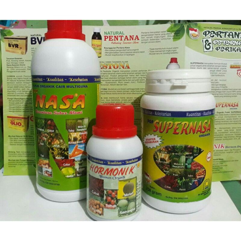 Jual paket pertanian lengkap organik POC Hormonik dan Supernasa Nasa ...