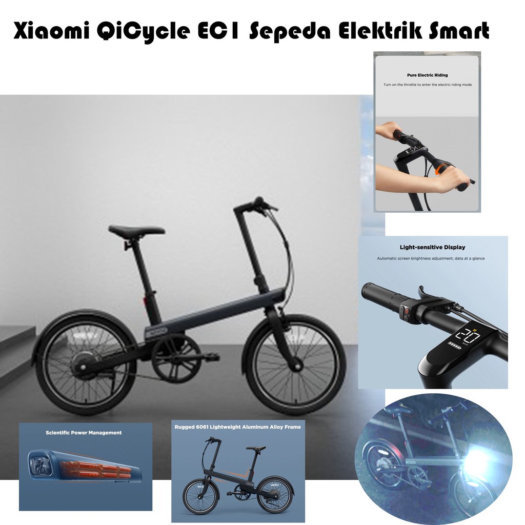Jual XIAOMI QICYCLE EC1 SEPEDA LISTRIK SMART 20" SEPEDA LISTRIK HARGA ...