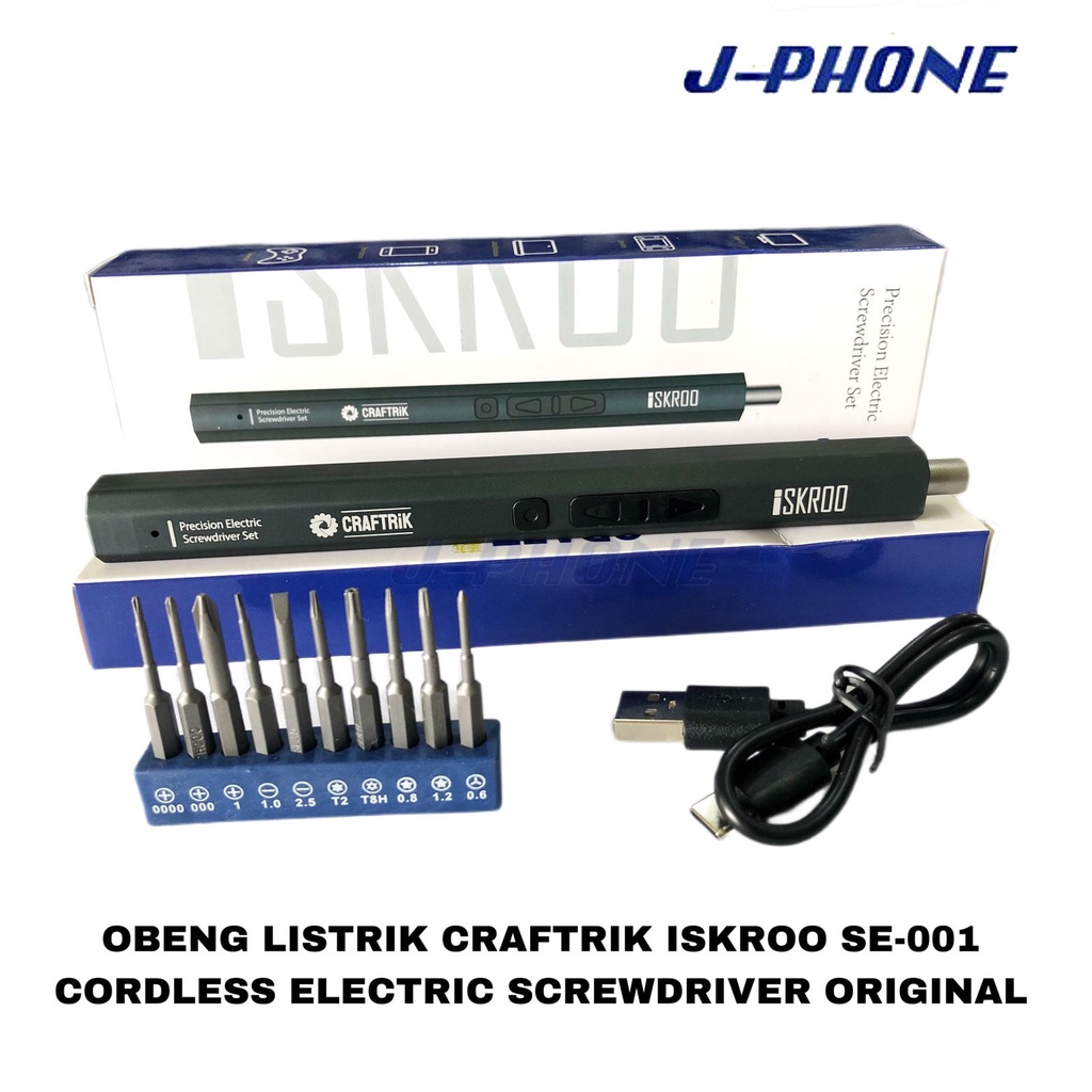 Jual OBENG LISTRIK CRAFTRIK ISKROO SE-001 ELECTRIC SCREWDRIVER ORIGINAL ...