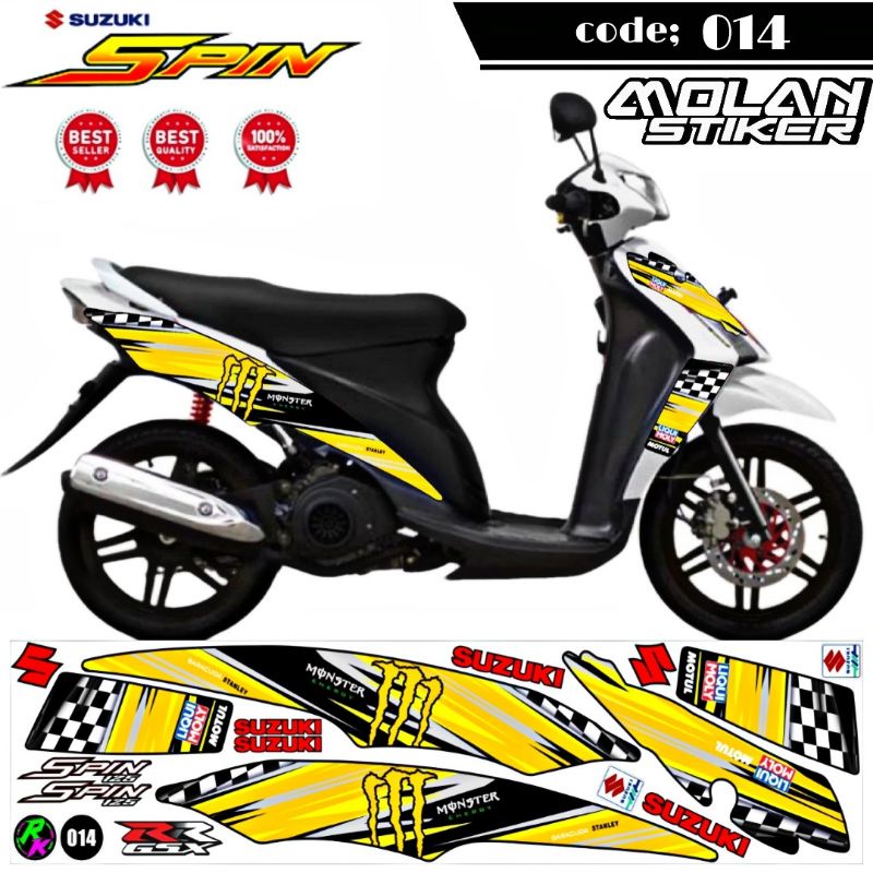 Jual Decal Sticker Striping Variasi Suzuki SPIN 125 | SPIN 125 R | SPIN ...