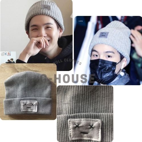 Jual SC-IDOL LOOK BEANIE HAT MOTIF SUGA BTS FOR DOLL (topi boneka ...