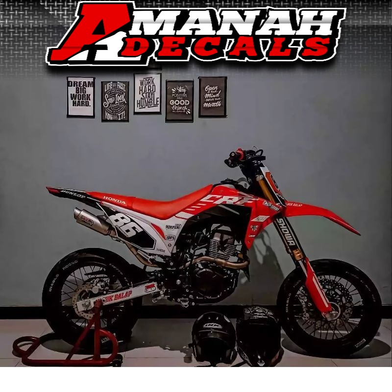 Jual Decal Crf Merah Putih Terbaru Full Body Keren Super Glossy Sticker ...