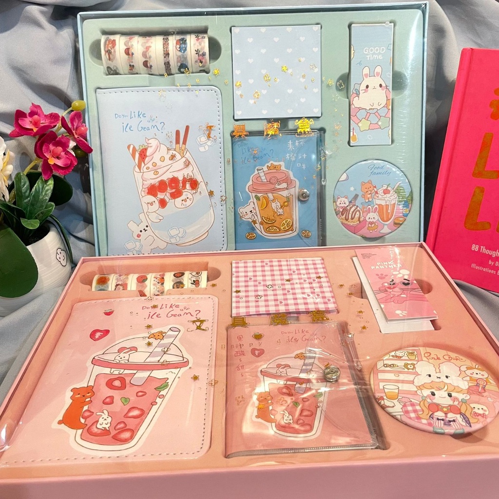 Jual PAKET JURNAL 7 IN 1 BOBA FREE BOX MODEL PAKET JOURNALING LENGKAP ...