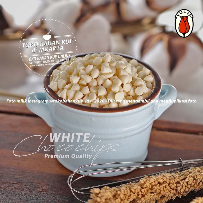 Jual Tulip WHITE Compound Chips 2,5kg Choco Chips PUTIH Coklat Chip ...