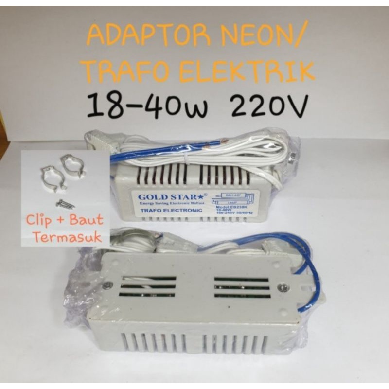 Jual Trafo Elektrik neon T8 20w-40w Gold Star | Shopee Indonesia