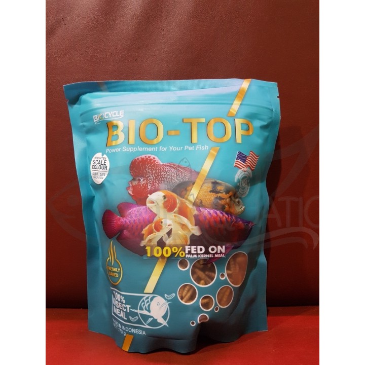 Jual BIO-TOP 70GR 70 GRAM BIOTOP BIOCYCLE ARWANA LOHAN KOI FOOD PAKAN ...