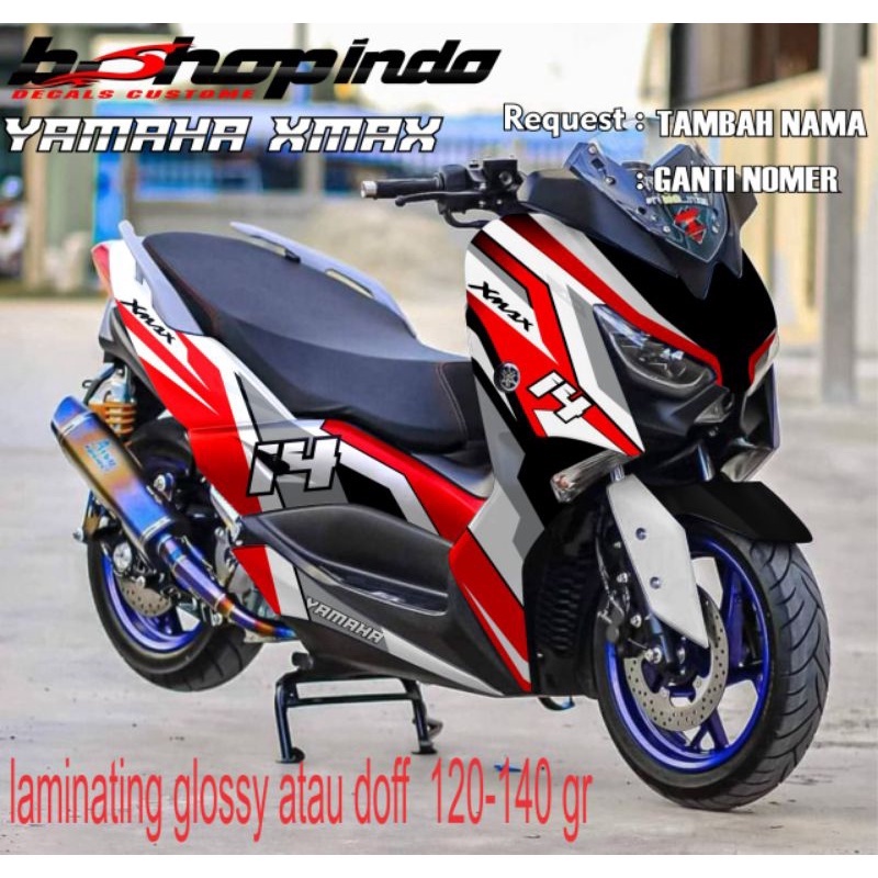 Jual DECAL STICKER MOTOR YAMAHA XMAX 250 MOTIF GRAFIS 14 FULL BODY ...