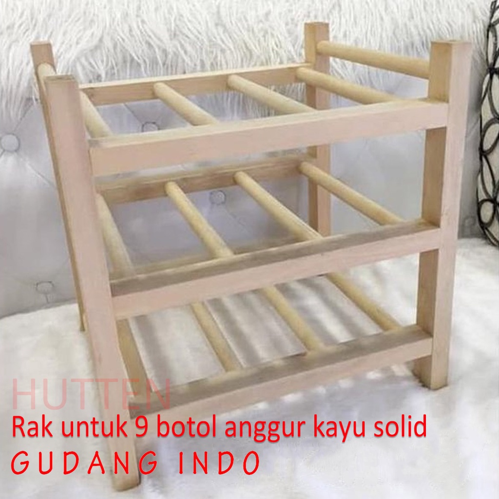 Jual Rak Botol untuk 9 Botol Wine / Bottle Rack HUTEN TEMPAT BOTOL ...