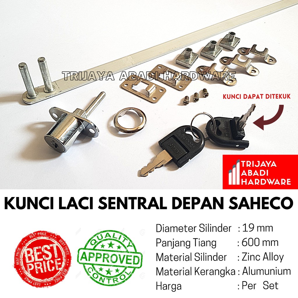 Jual Kunci Laci Sentral Depan - Saheco Central Drawer Lock | Shopee ...