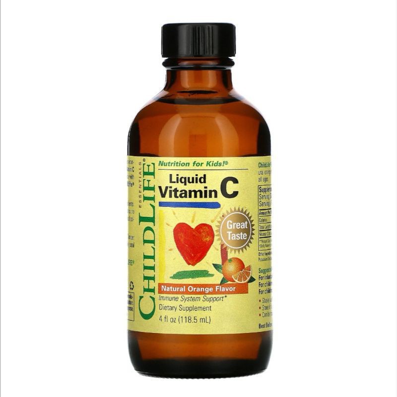 Jual ChildLife, Essentials, Liquid Vitamin C, Natural Orange Flavor, 4 ...