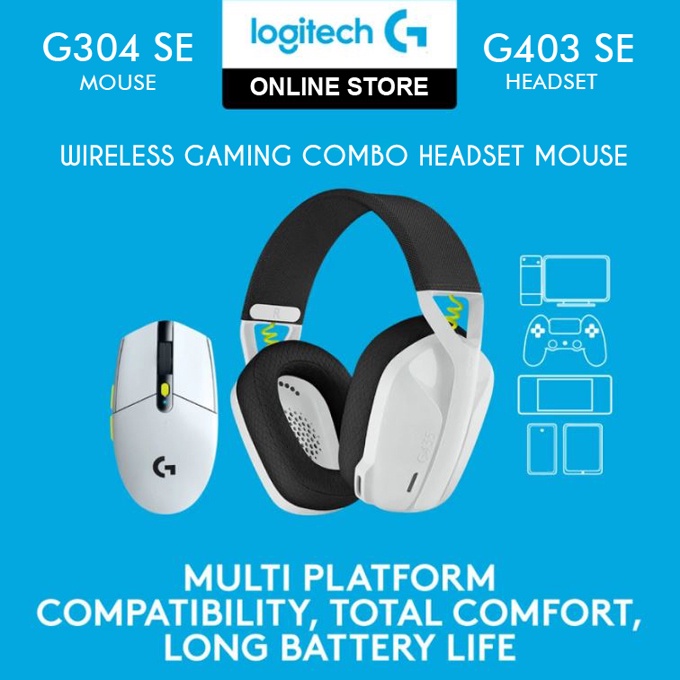 Jual LOGITECH Wireless Headset & Mouse Gaming Combo (G304 SE + G435 SE ...