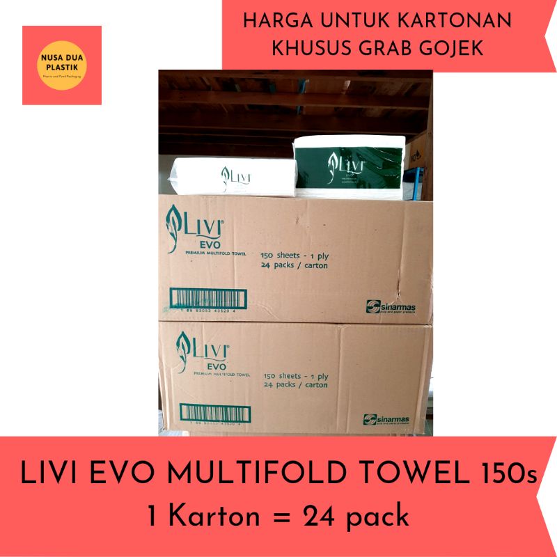 Jual Tissue Livi Evo Multifold Handtowel 150s Tisu tangan 1 dus ...