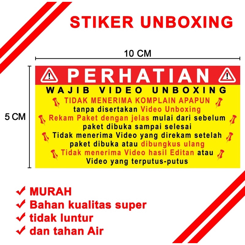 Jual Stiker Label Unboxing 5cmx10cm | Shopee Indonesia