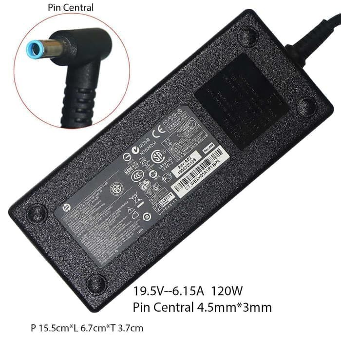Jual Adaptor HP 19.5V 6.15A DC 4.5*3.0mm Blue Pin Original | Shopee ...