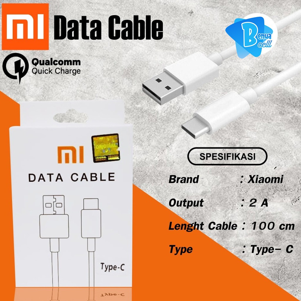 Jual BM001 MI9 WHITE XIAOMI KABEL DATA NEW MODEL ORIGINAL REDMI 9A 9C ...
