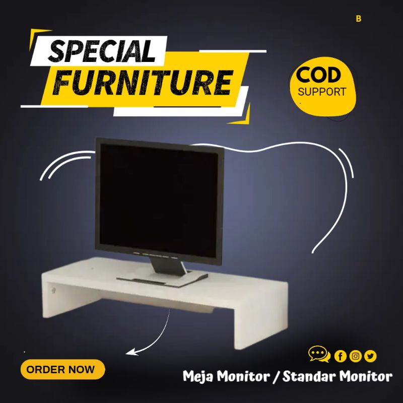 Jual Meja Stand Alas Monitor Komputer Minimalis Kokoh Berkualitas ...
