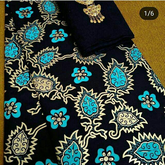 Jual Batik Bunga Biru tosca | Shopee Indonesia