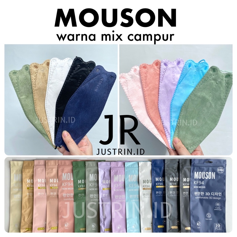 Jual EMBOSS | Masker KF94 MOUSON 4 Ply isi 10 pcs 1 Pack Original ...