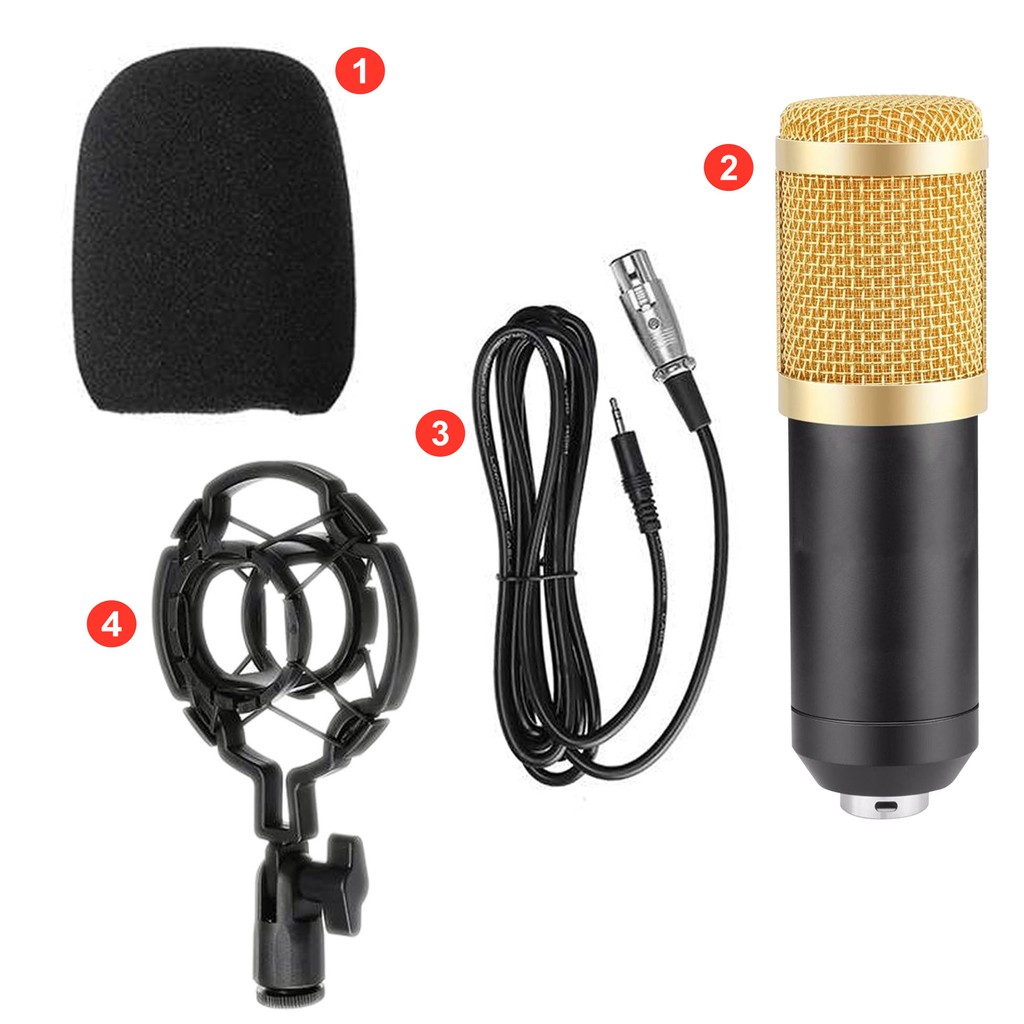 Jual Microphone Mic Condenser BM800 Soundcard V8S Bluetooth Mic Karaoke ...