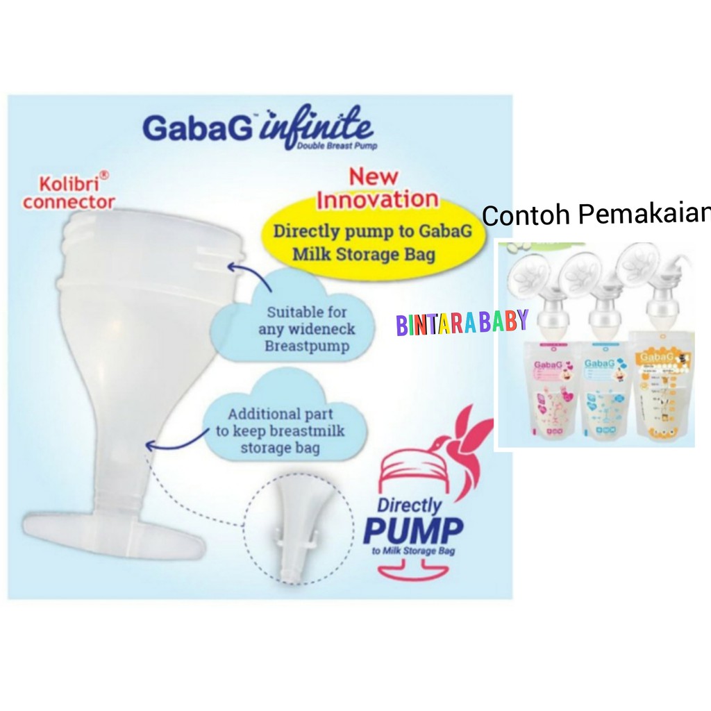 Jual KONEKTOR POMPA ASI KE PLASTIK ASI GABAG / Gabag Kolibri Connector ...