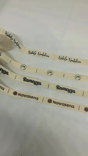 Jual 100 pcs label custom free desain/ label hijab / piterban lembut ...