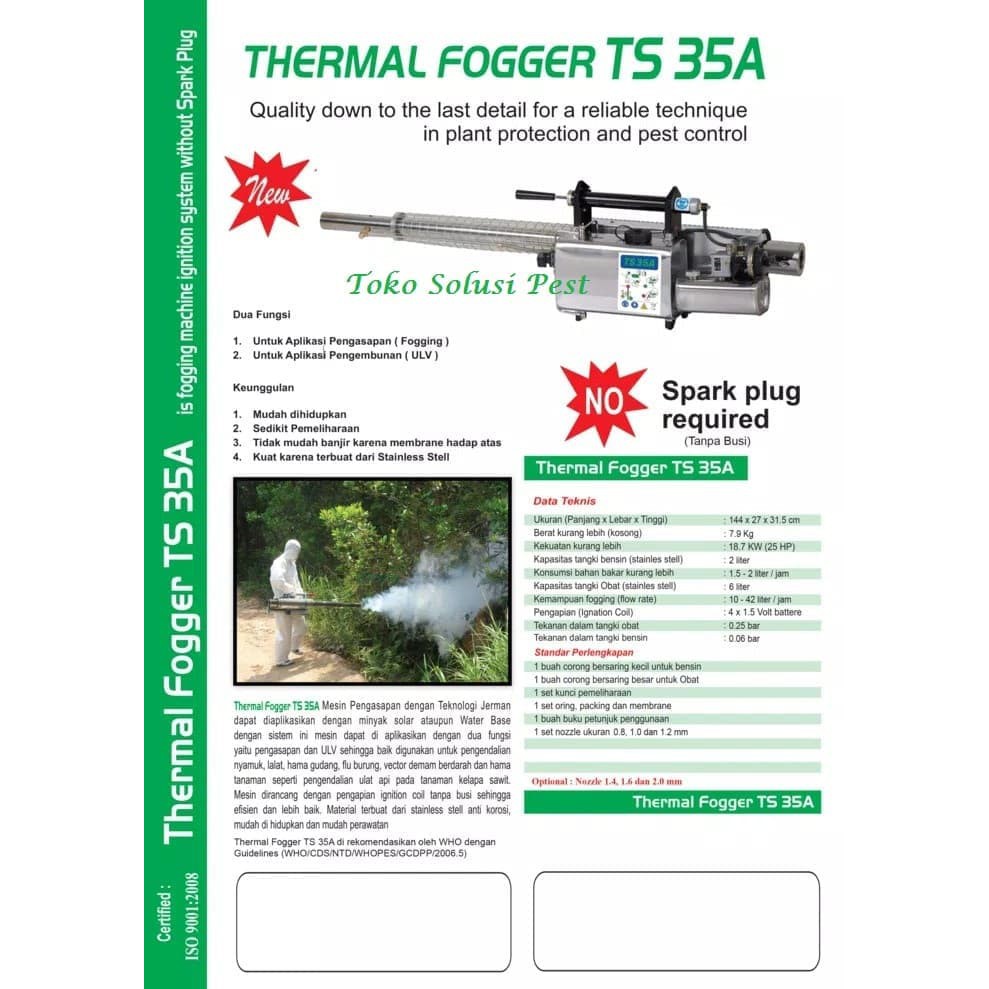 Jual Mesin Fogging Aerofog TS 35 untuk fogging terbaik dan ekonomis ...