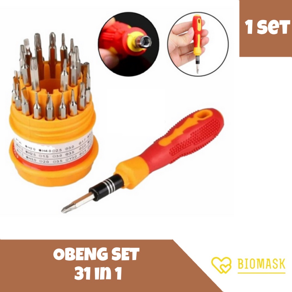 Jual OBENG SET 31 IN 1 MULTIFUNGSI OBENG SET OBENG HP SET OBENG SET PAKET | Shopee Indonesia