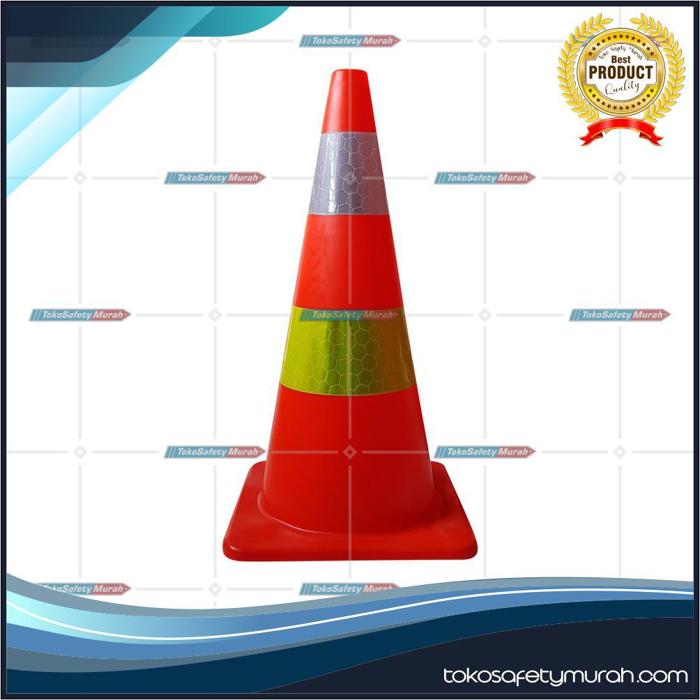 Jual Kerucut Jalan Lalu Lintas 70cm / Segitiga Pembatas Jalan / Safety Traffic Cone Rubber 70 Cm ...