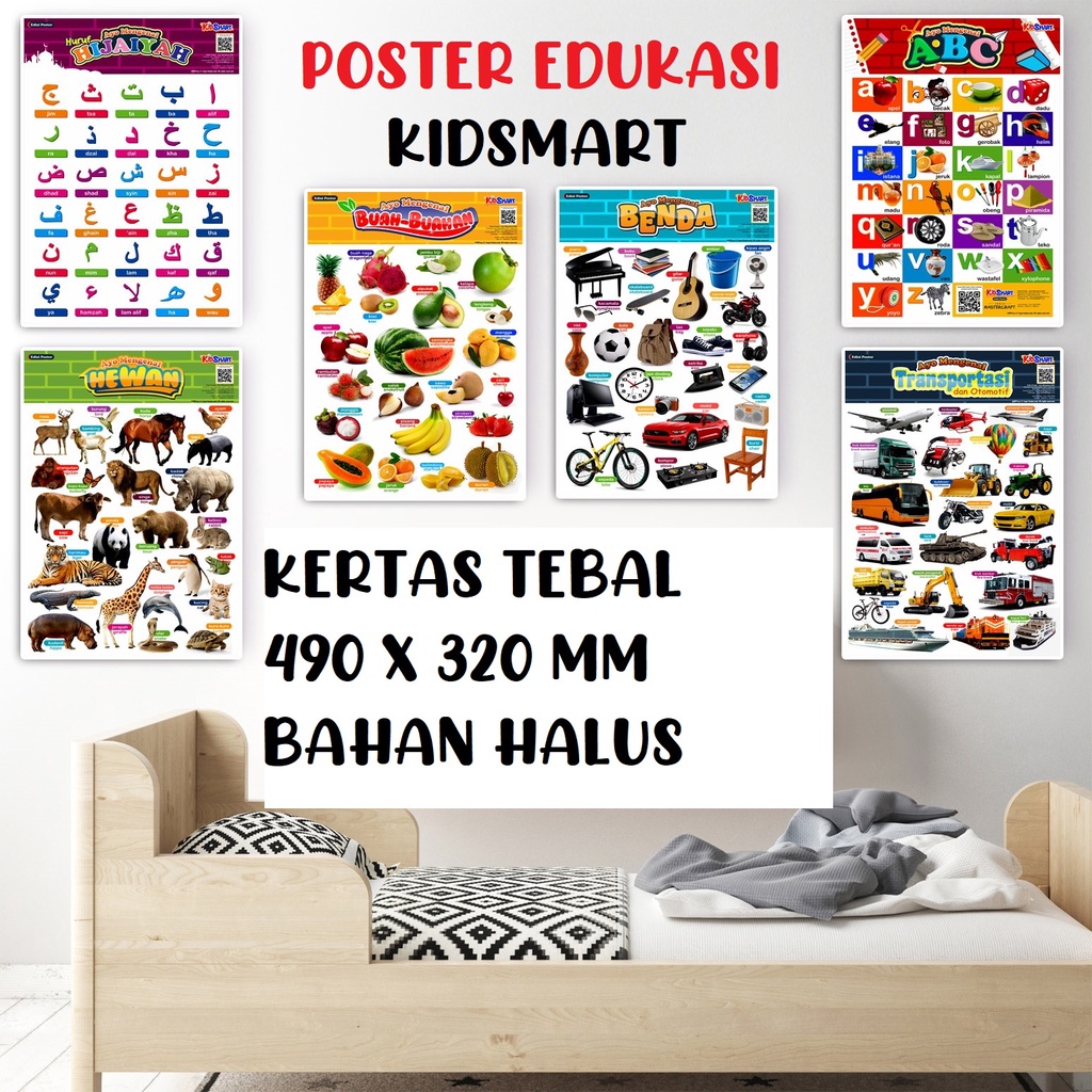 Jual Poster Edukasi Anak Kidsmart Premium | Shopee Indonesia
