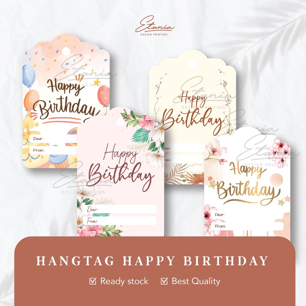 Jual hangtag happy birthday hang tag ulang tahun | Shopee Indonesia