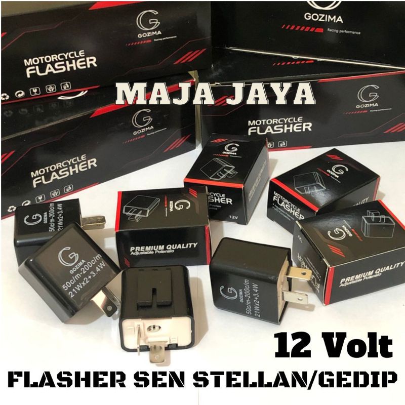 Jual Flasher Sen Motor Gozima DC 12 V Stellan kedipan / High Class ...
