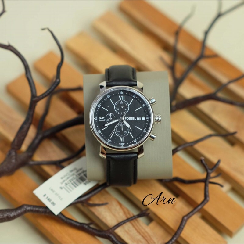 Jual Fossill Rhett Chronograph Black Leather Watch | Shopee Indonesia
