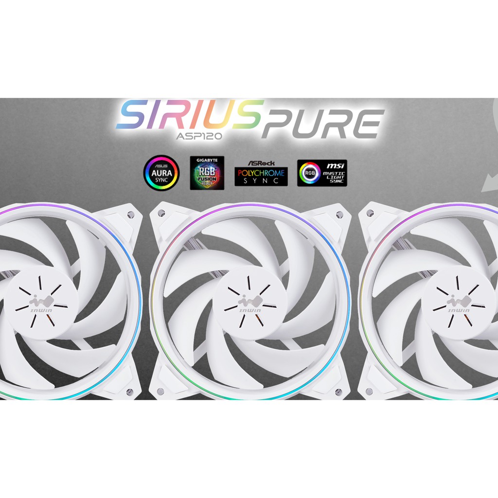 Jual Fan InWin Sirius Pure ASP120 - Triple Pack - 120mm / 12cm Fan ...