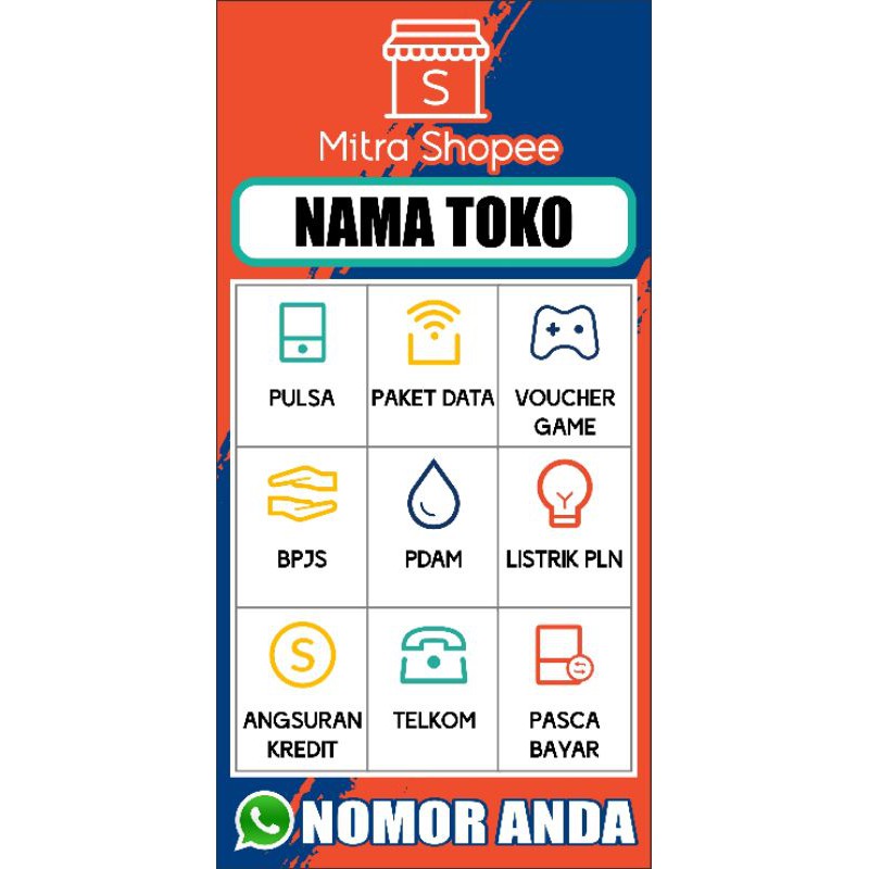 Jual Banner Mitra Shopee 100cm x 50cm | Shopee Indonesia