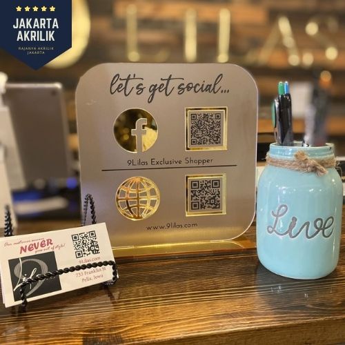 Jual QR Code Sign Akrilik Plakat Meja Aesthetic | Shopee Indonesia