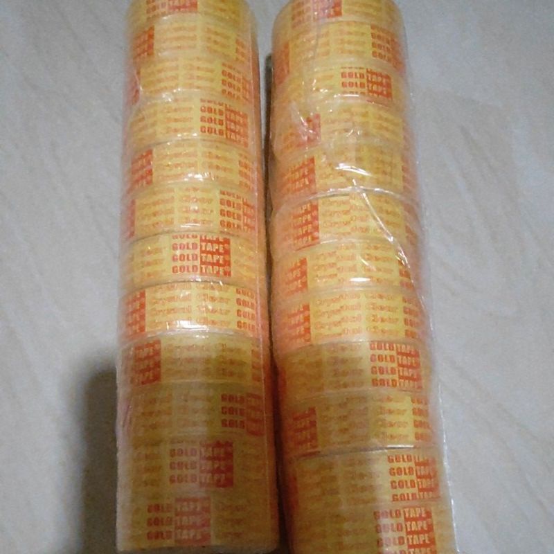 Jual isolasi solasi selotip kecil gold tape crystal clear bening satuan ...