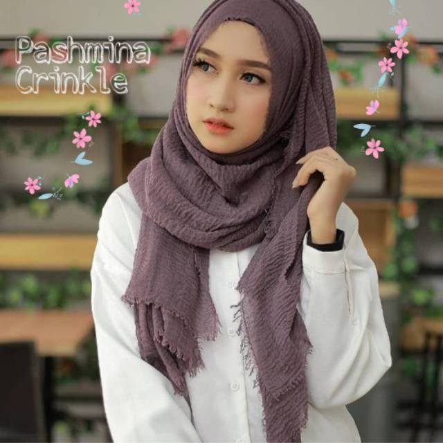 Jual QBZ / Hijab Pashmina Crinkle Part 3 / Pashmina Kusut / Pashmina Crinkle | Shopee Indonesia