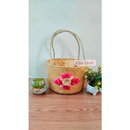 Jual Tas hampers EMBER 1 TOPLES BUNGA tas anyaman pandan tas parcel ...