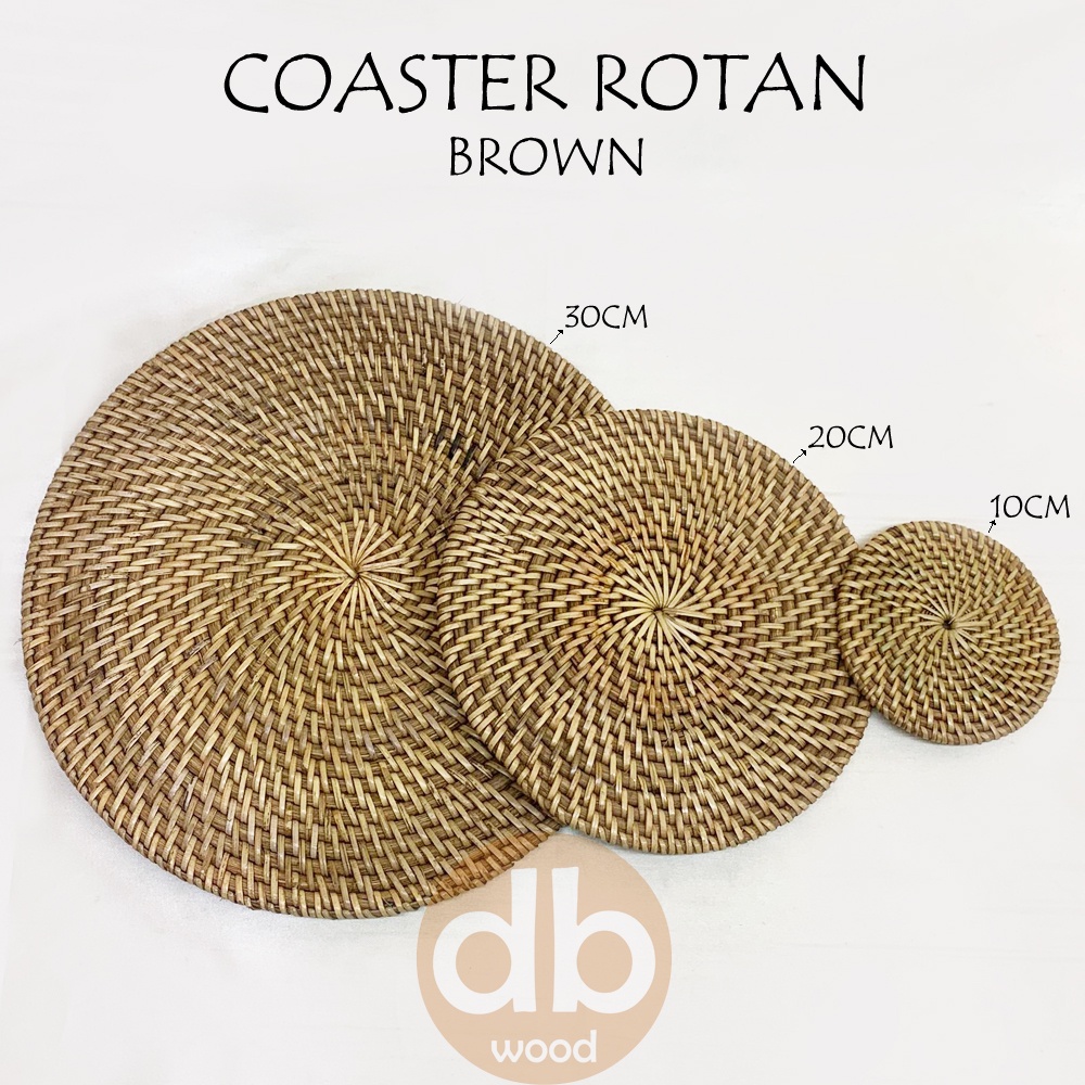 Jual Alas Piring Rotan | Tatakan Gelas Rotan 9cm | Shopee Indonesia