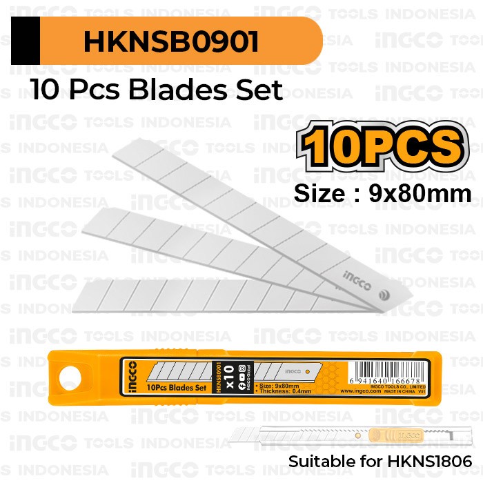 Jual Refill Isi Cutter 9mm SK5 10pcs INGCO HKNSB0901 Mata Kecil Box Blade | Shopee Indonesia