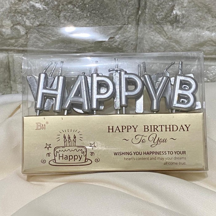 Jual LILIN TULISAN HAPPY BIRTHDAY - HAPPY BIRTHDAY CANDLES 1 SET LILIN ...