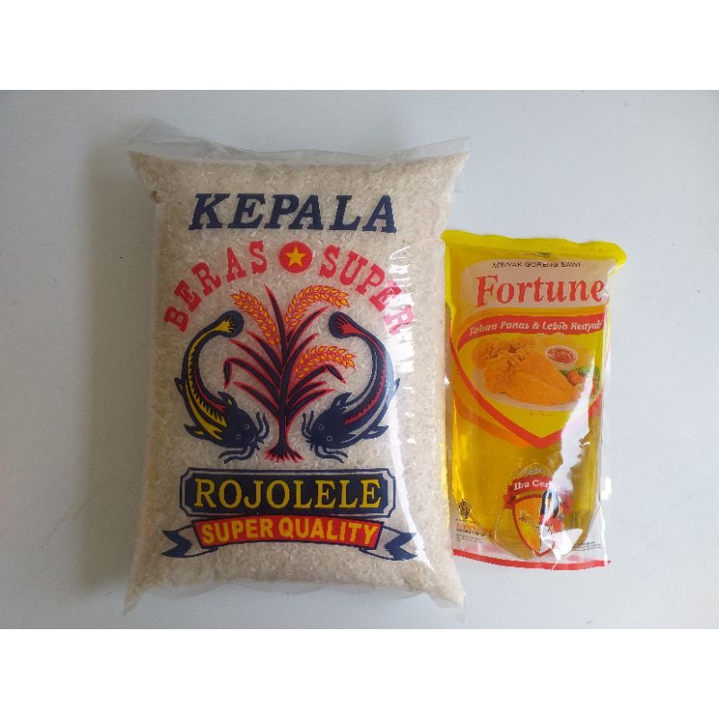Jual Paket Sembako Beras 5 Kg dan Minyak 1 L | Shopee Indonesia