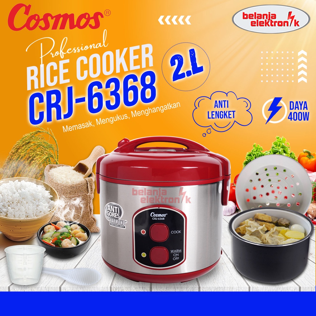 Jual COSMOS MAGIC COM RICE COOKER HARMOND 2 LITER CRJ-6368 | Shopee ...