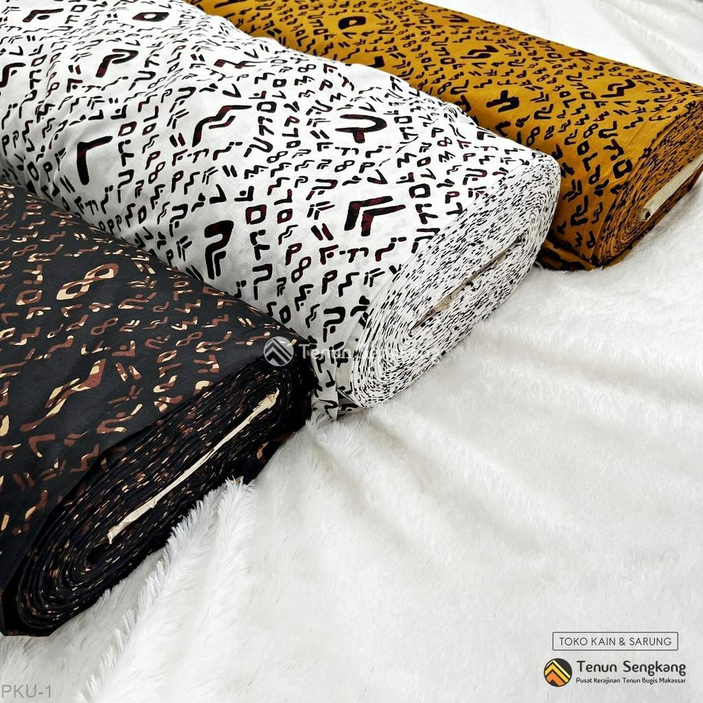 Jual Kain Tenun Batik Lontara Sutra Bugis Makassar - Tenun Sengkang PKU ...