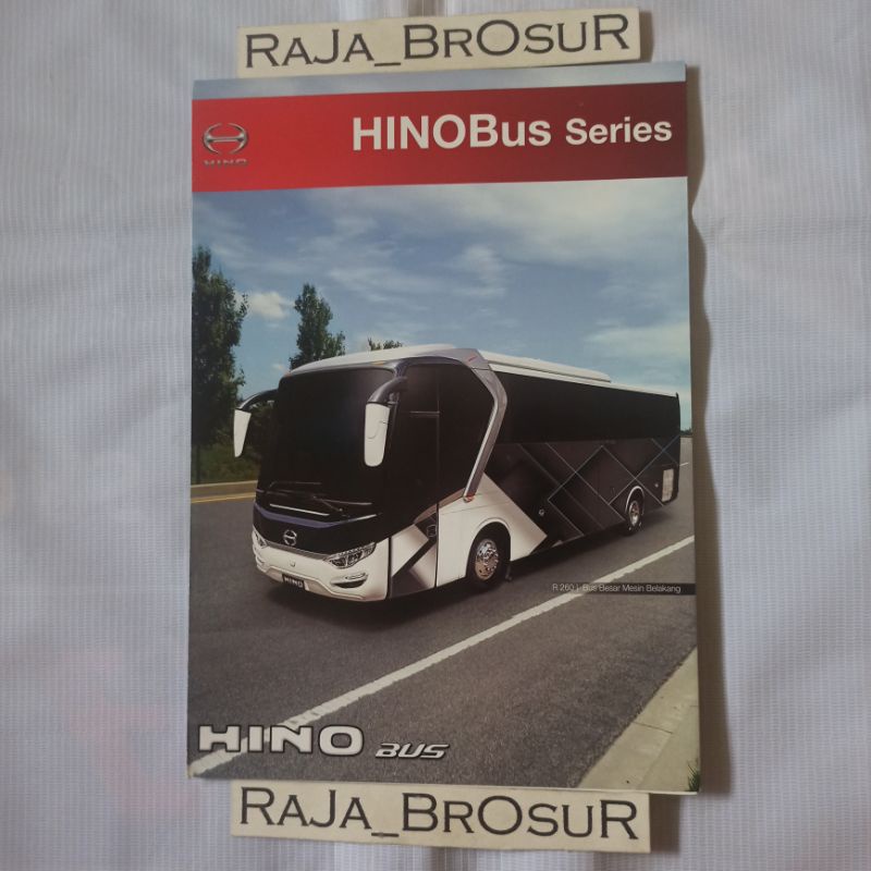 Jual Poster brosur Hino Bus series R260 R 260 Bus Besar Mesin Belakang ...