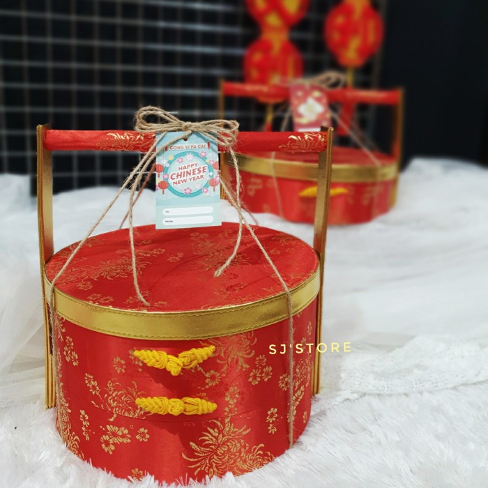 Jual Box hampers bulat besar imlek cny - M | Shopee Indonesia