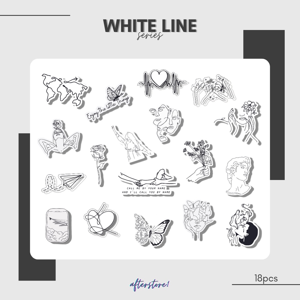 Jual [STIKER WHITE LINE] STICKER AESTHETIC | STICKER TUMBLR | STIKER ...