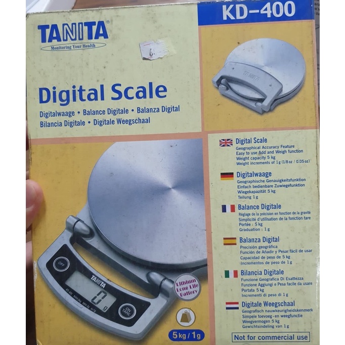 Jual TIMBANGAN KUE DIGITAL KITCHEN SCALE TANITA -KD 400( 5KG ) | Shopee Indonesia